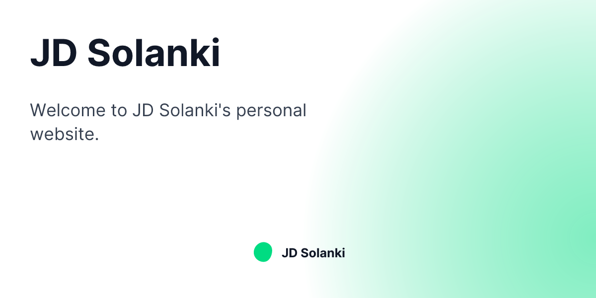 JD Solanki | JD Solanki